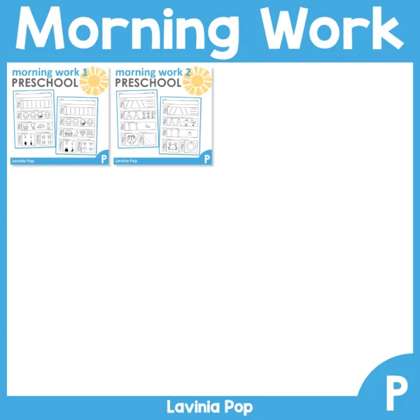 Preschool Morning Work BUNDLE