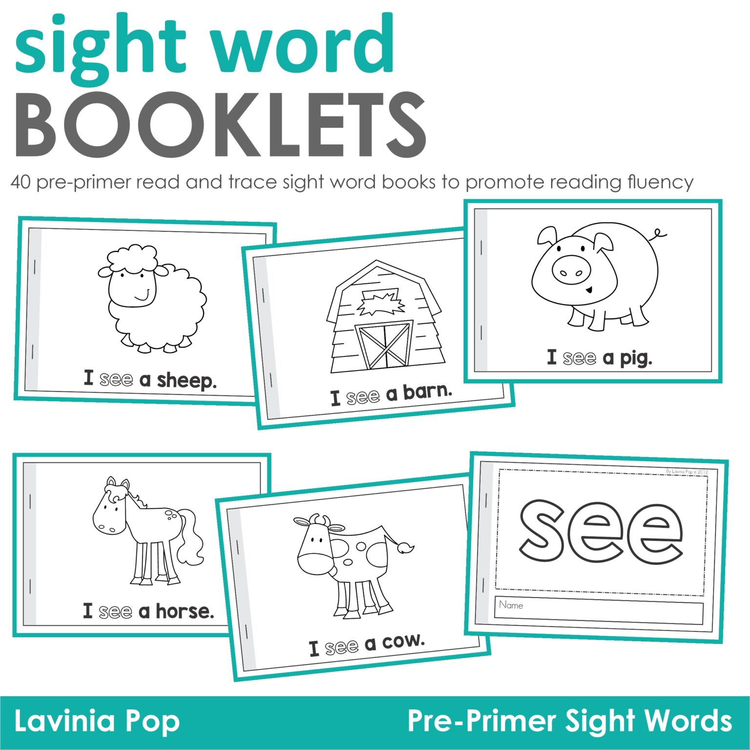 Sight Word Reading Fluency Pre-Primer Sight Words