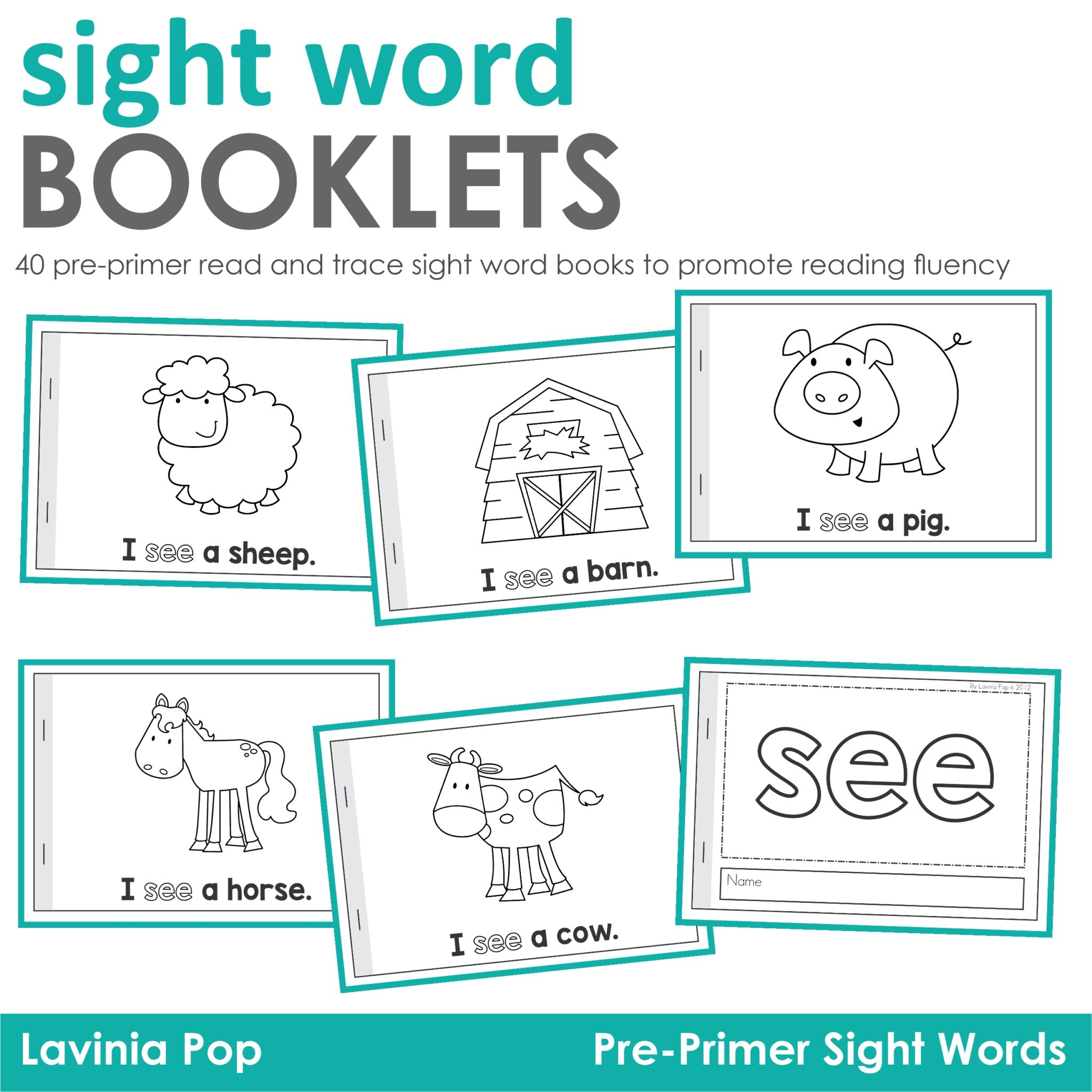 Sight Word Reading Fluency Pre-Primer Sight Words