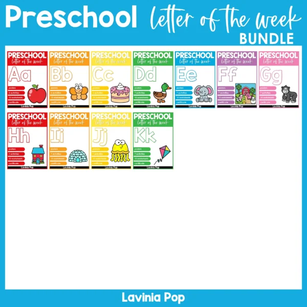 Preschool Alphabet Letter of the Week BUNDLE - Kinder Resources