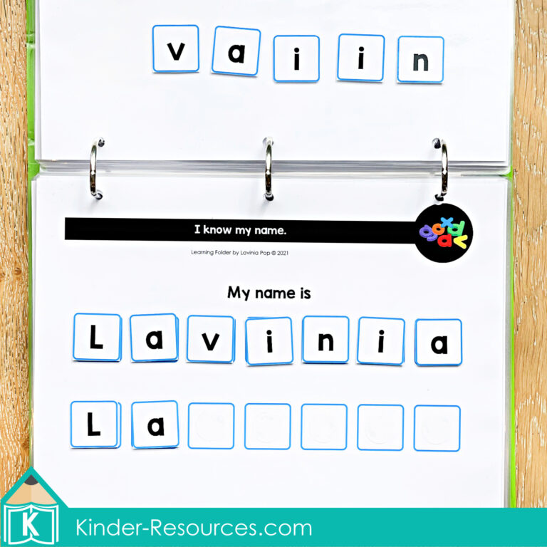 Learning Folder for 3-5 | Toddler Binder: My Name EDITABLE