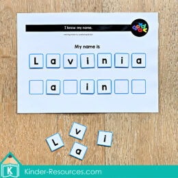 Learning Folder for 3-5 | Toddler Binder: My Name EDITABLE