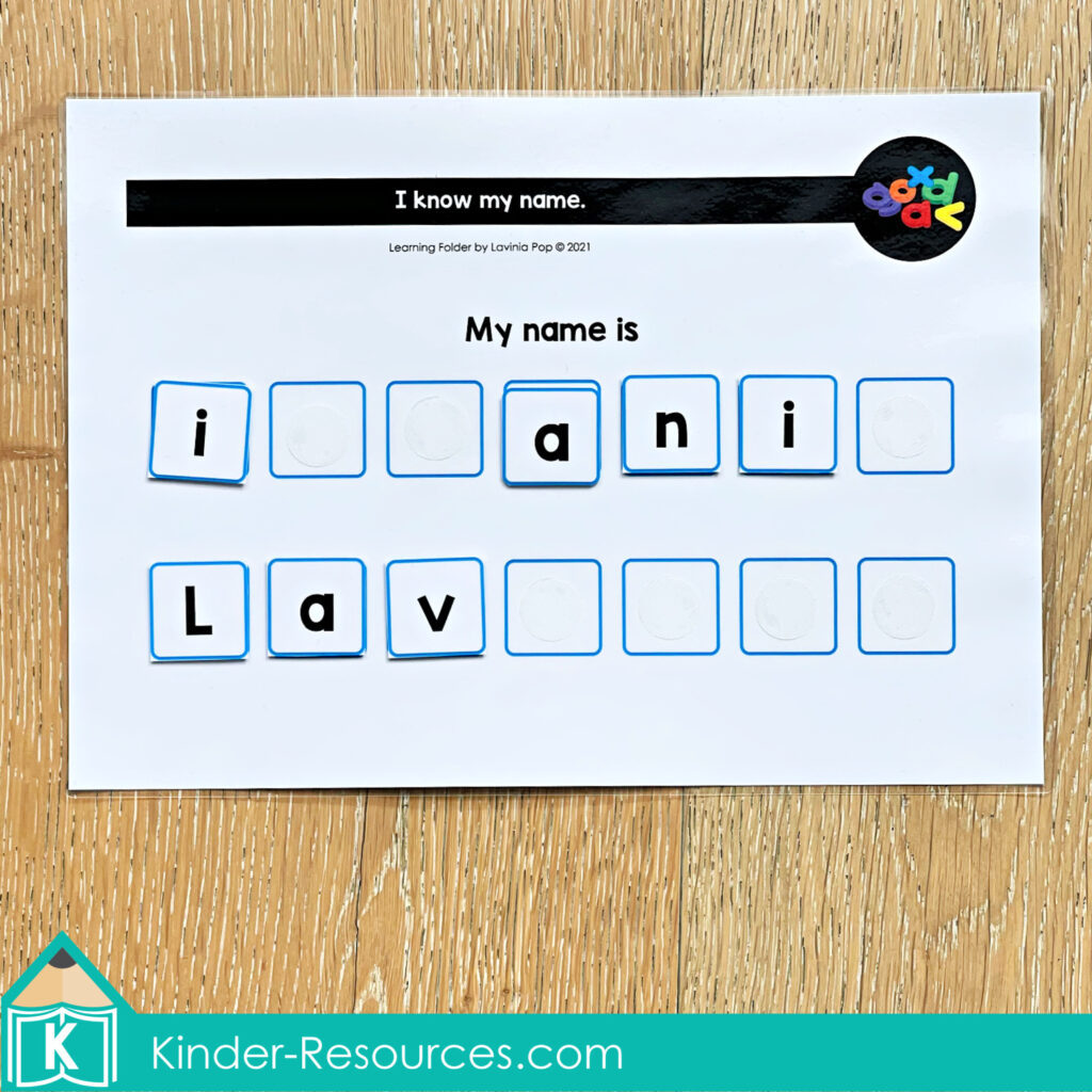 Learning Folder for 3-5 | Toddler Binder: My Name EDITABLE