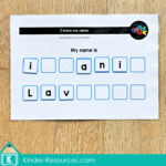 Learning Folder for 3-5 | Toddler Binder: My Name EDITABLE