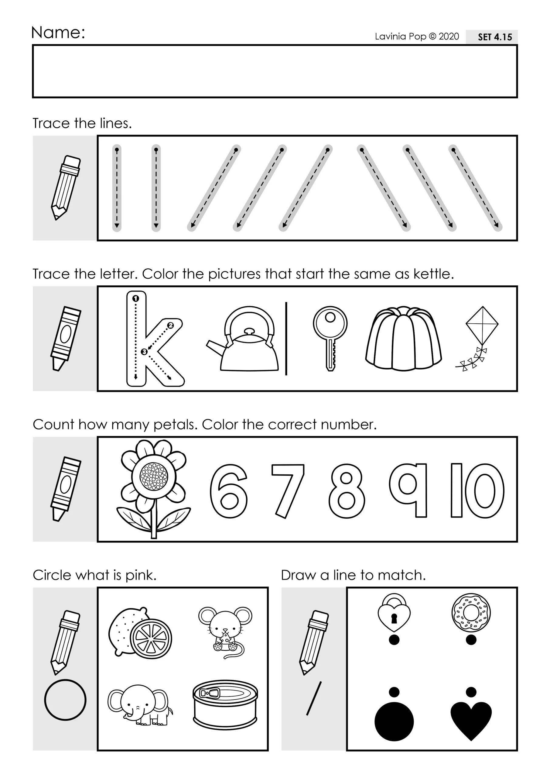Preschool Morning Work Set 4 Preschool Morning Work Set 4