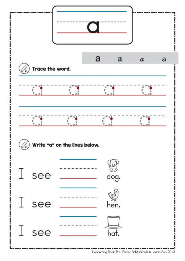 Sight Words Handwriting Tracing Book