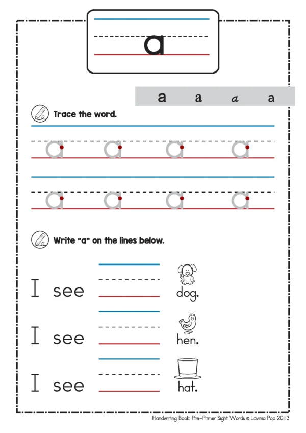 Sight Words Handwriting Tracing Book