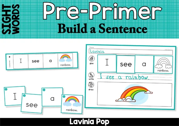 Sight Words Build a Sentence Center Activity