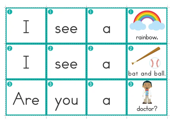 Sight Words Build a Sentence Center Activity