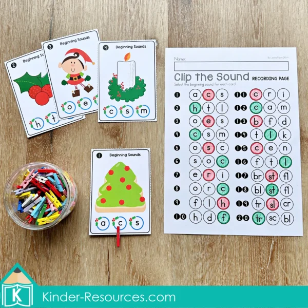 Christmas Literacy Centers for Kindergarten | Morning Tubs / Bins
