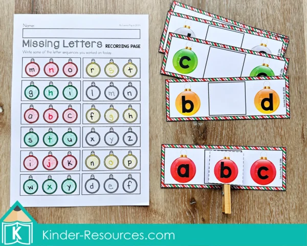 Christmas Literacy Centers for Kindergarten | Morning Tubs / Bins