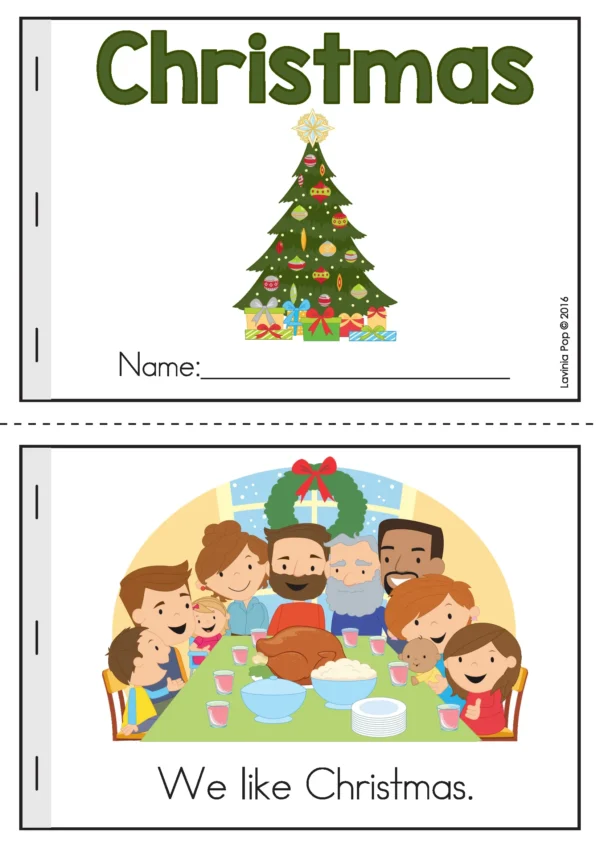Christmas Preschool Worksheets and Activities No Prep