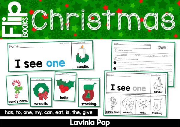 Christmas Sight Word Fluency Flip Books