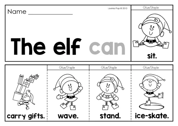 Christmas Sight Word Fluency Flip Books