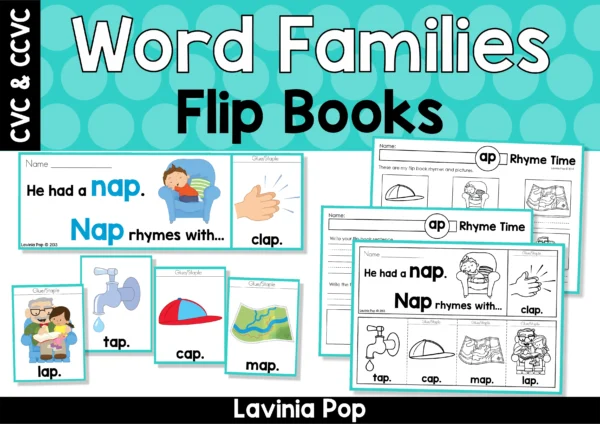 Word Family Flip Books