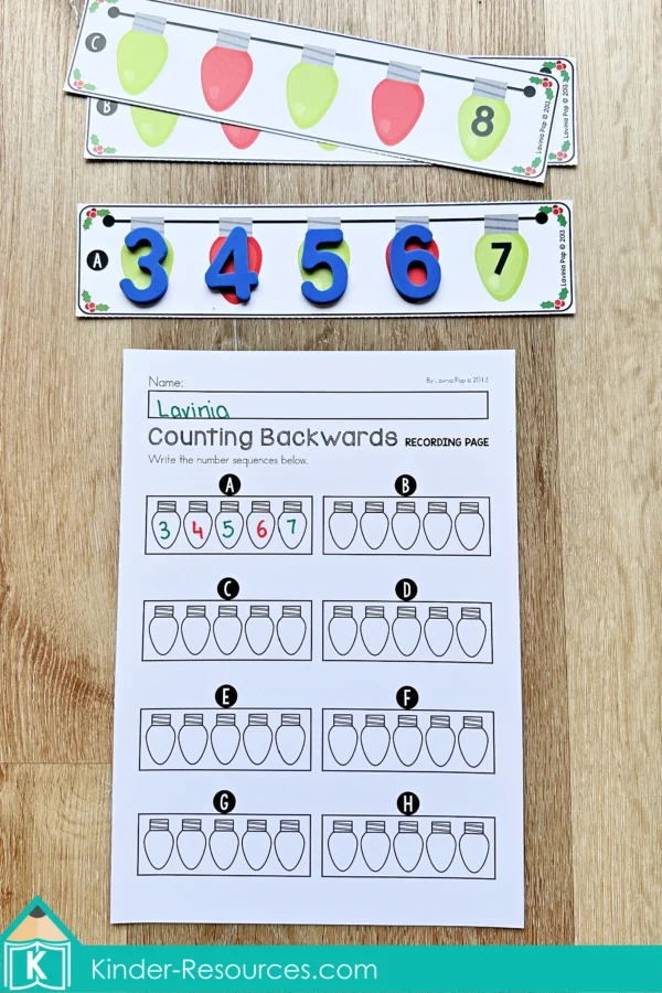 Christmas Math Centers for Kindergarten | Morning Tubs / Bins