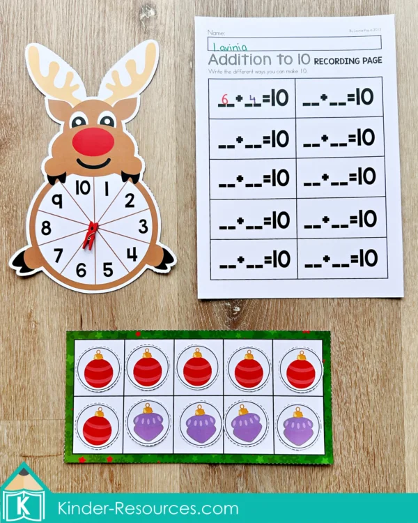 Christmas Math Centers for Kindergarten | Morning Tubs / Bins