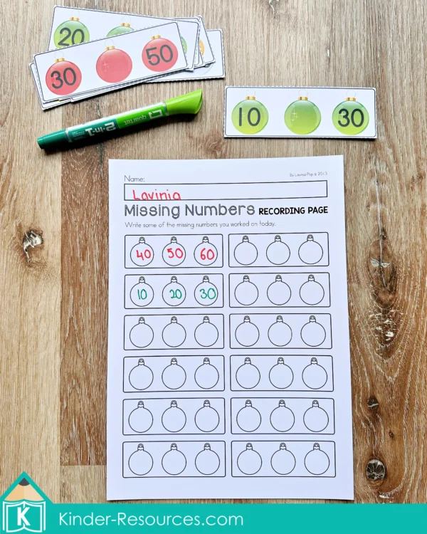 Christmas Math Centers for Kindergarten | Morning Tubs / Bins