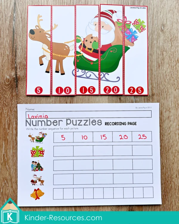 Christmas Math Centers for Kindergarten | Morning Tubs / Bins