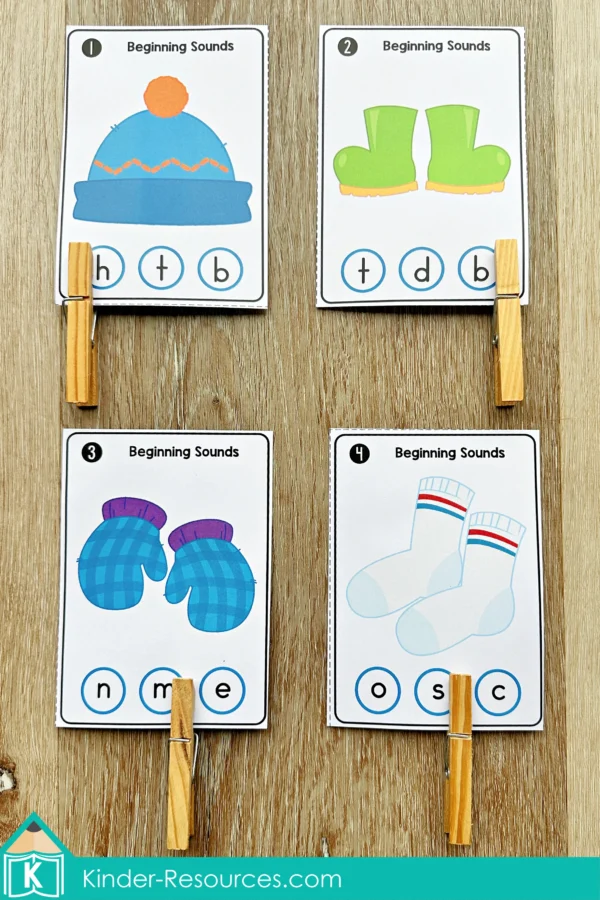 Winter Literacy Centers for Kindergarten | Morning Tubs / Bins