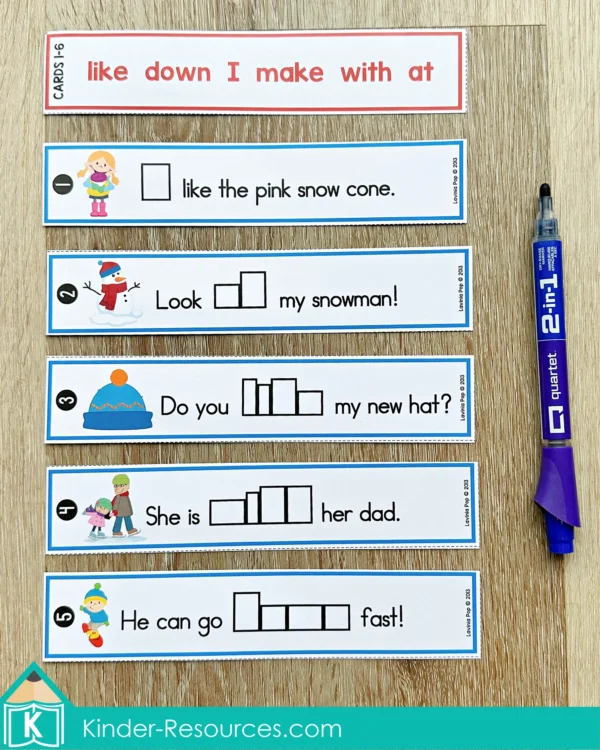 Winter Literacy Centers for Kindergarten | Morning Tubs / Bins