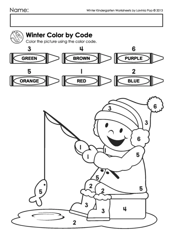 Winter Kindergarten Math Worksheets and Activities No Prep