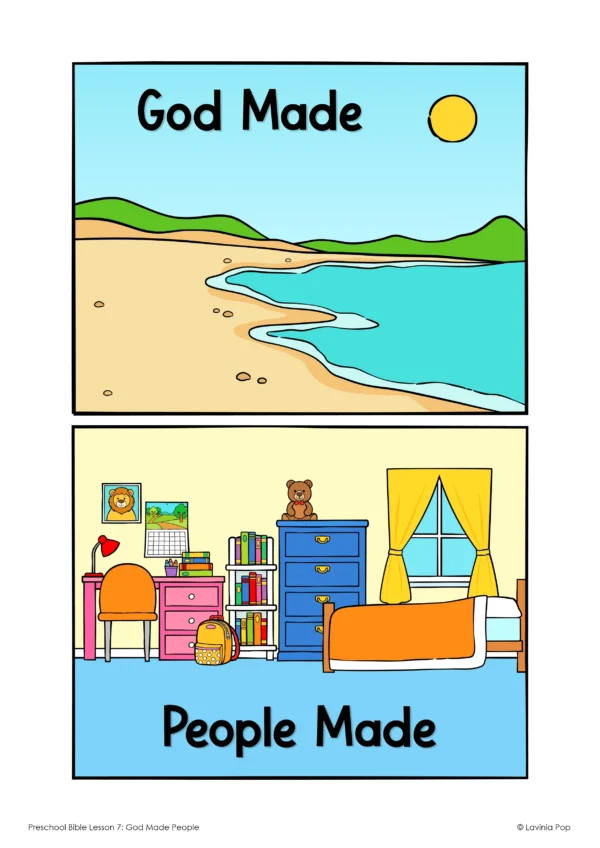 Creation Day 6 Preschool Bible Lesson God Made People