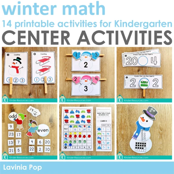 Winter Math Centers for Kindergarten | Morning Tubs