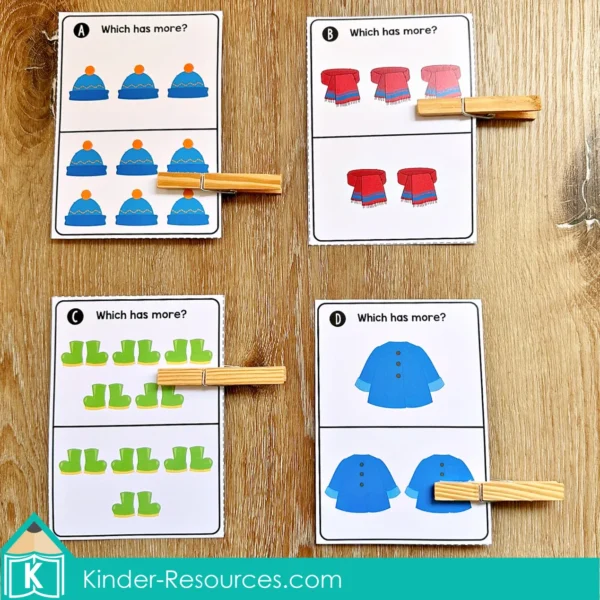 Winter Math Centers for Kindergarten | Morning Tubs