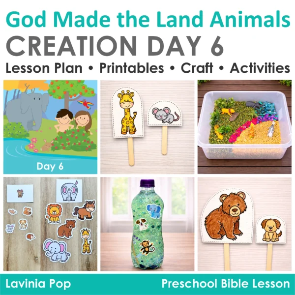 Preschool Bible Lesson God Made the Land Animals
