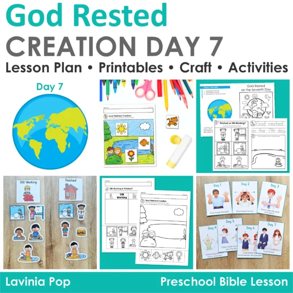 Creation Day 7 Preschool Bible Lesson God Rested
