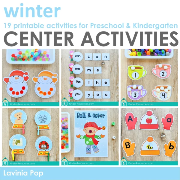 Winter Centers for Preschool | Morning Tubs