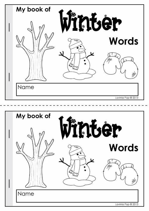 Winter Vocabulary and Writing Booklet