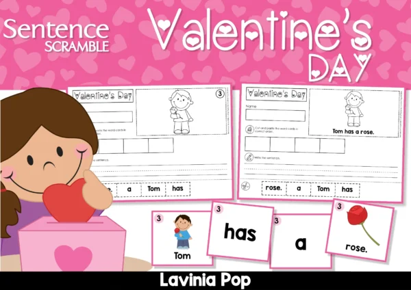 Sentence Scramble Activity Valentine's Day