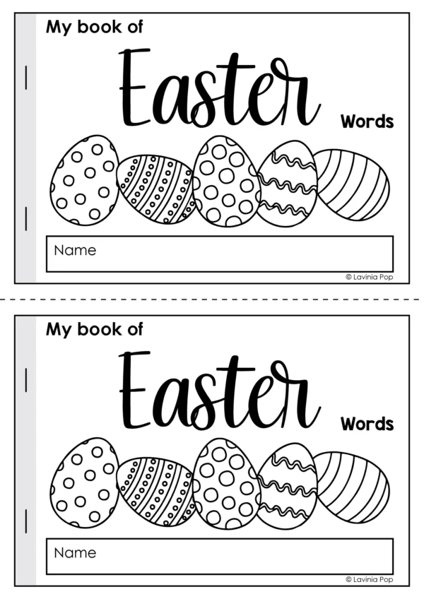 Easter Vocabulary Booklet for Kindergarten