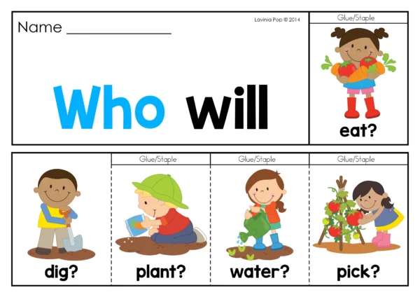 Spring Sight Word Flip Books for Kindergarten Fluency