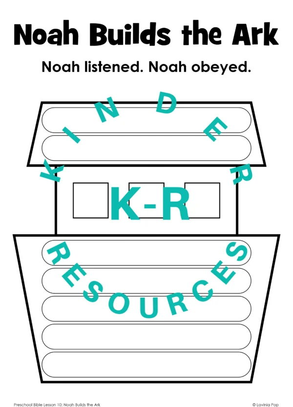 Noah Builds the Ark Preschool Bible Lesson