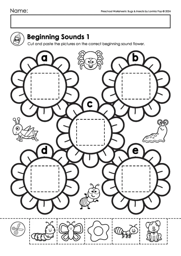 Bugs & Insects Preschool Worksheets and Activities No Prep