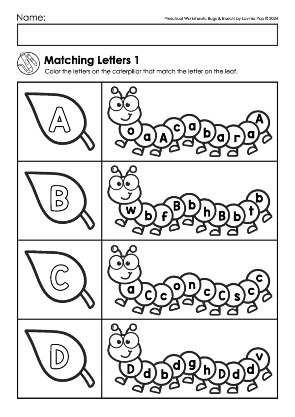 Bugs & Insects Preschool Worksheets and Activities No Prep