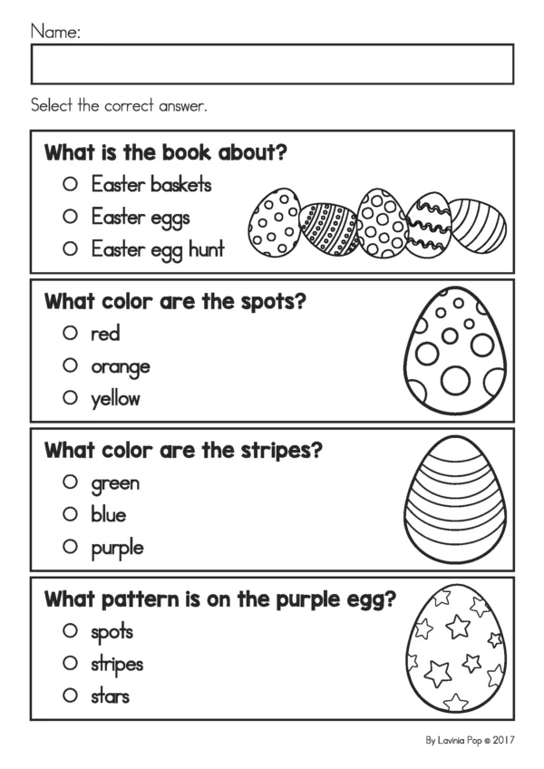 Easter Preschool Worksheets and Activities No Prep