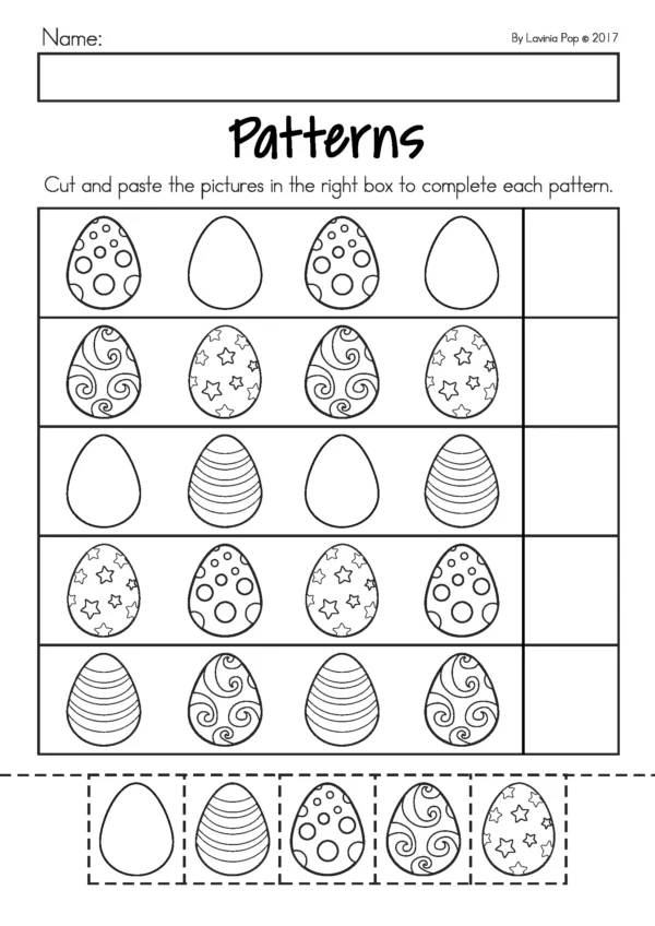 Easter Preschool Worksheets and Activities No Prep