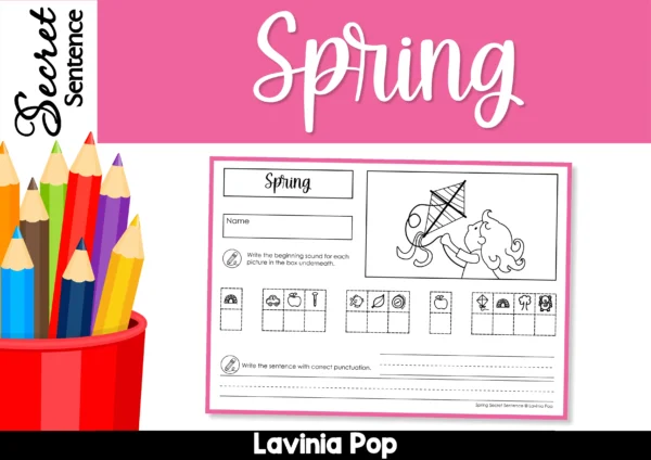 Spring Secret Sentences Beginning Sounds Worksheets