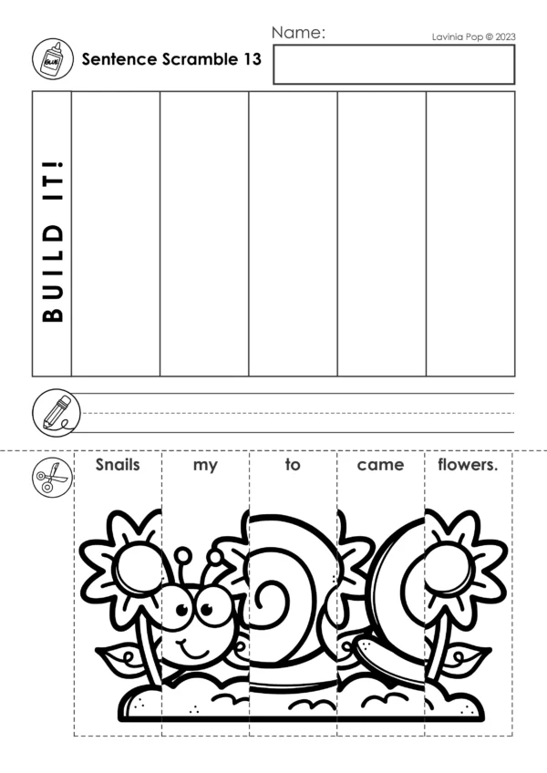 Spring Sentence Building Puzzles | Sentence Scrambles