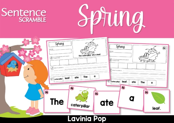 Spring Sentence Building Activities for Kindergarten