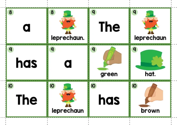 Sentence Scramble Pocket Chart Activity: St. Patrick's Day