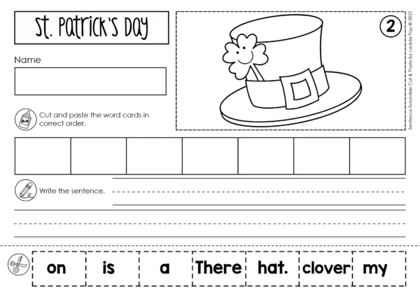 Sentence Scramble Pocket Chart Activity: St. Patrick's Day
