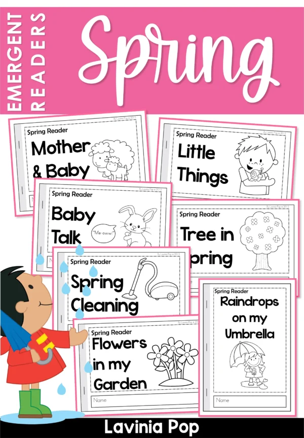 Spring Emergent Readers Printable Reading Booklets