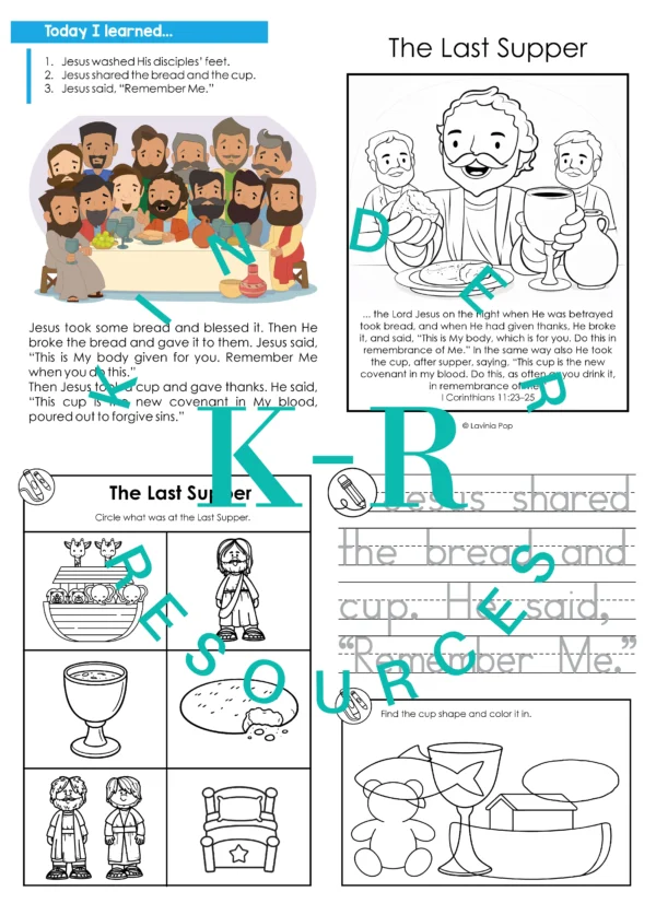 The Last Supper Preschool Bible Lesson