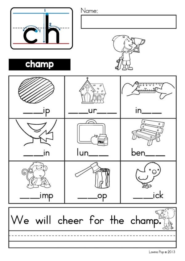CH Digraph Activities Worksheets Games K–2