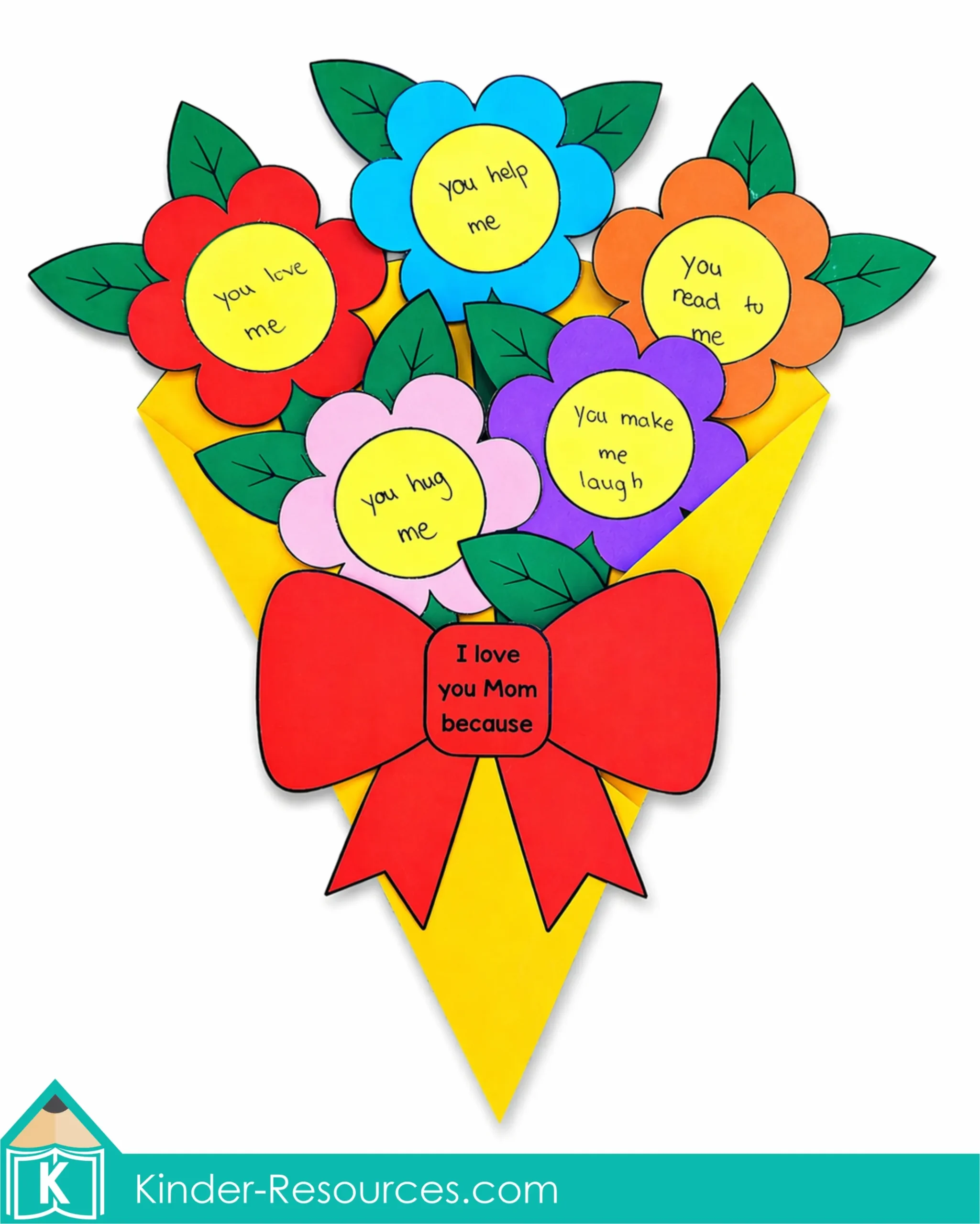Mother's Day Flower Bouquet Craft Writing Activity